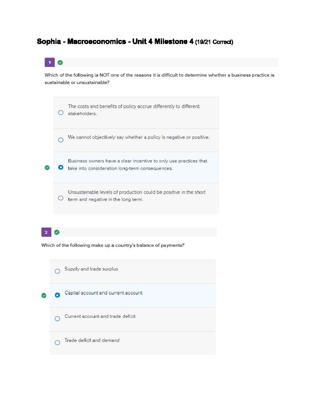 Macroeconomics Unit 4 Milestone 4 Insights on Economic Principles - Studocu