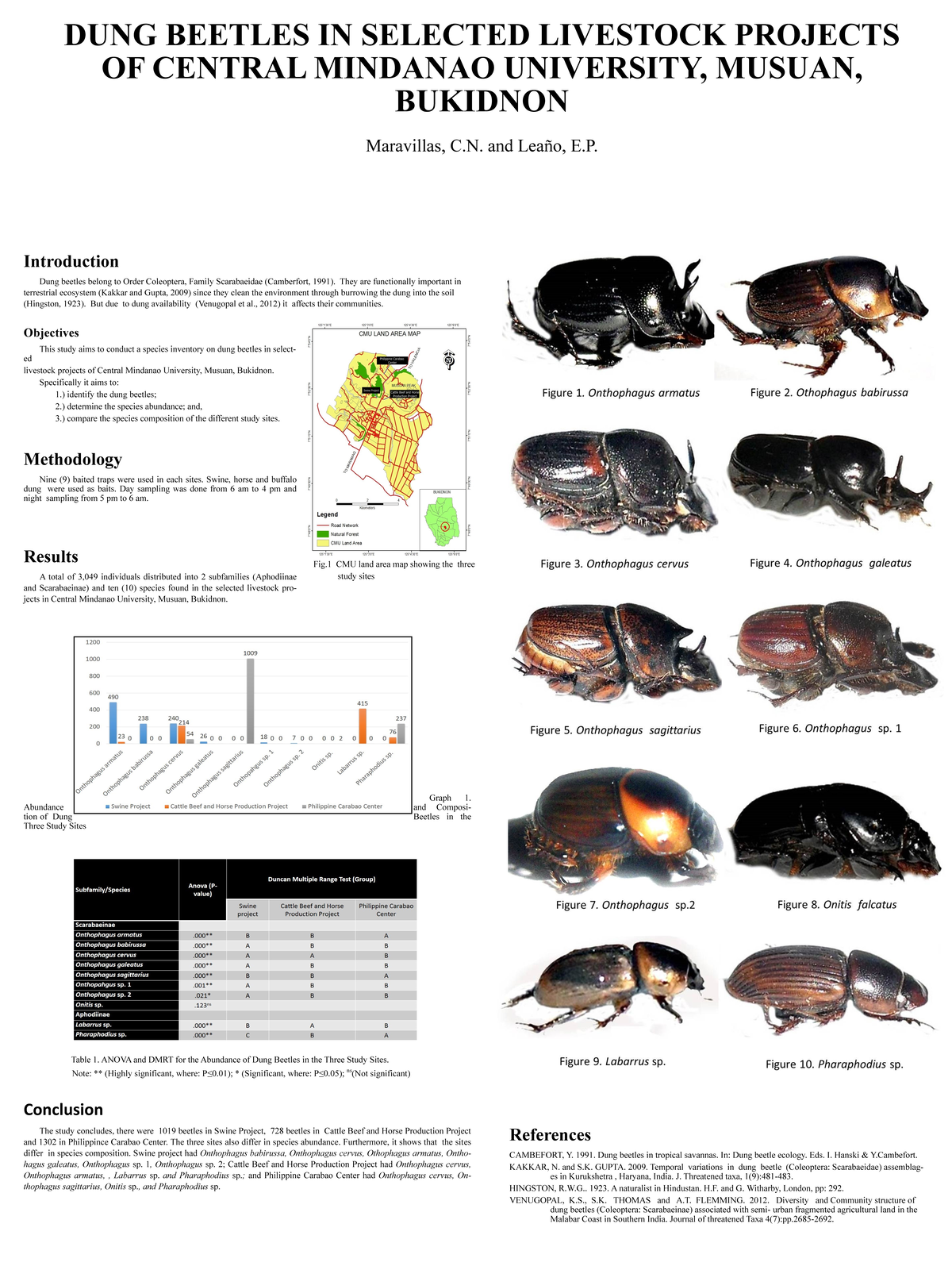 DUNG Beetles IN Selected Livestock Projects OF Central Mindanao ...