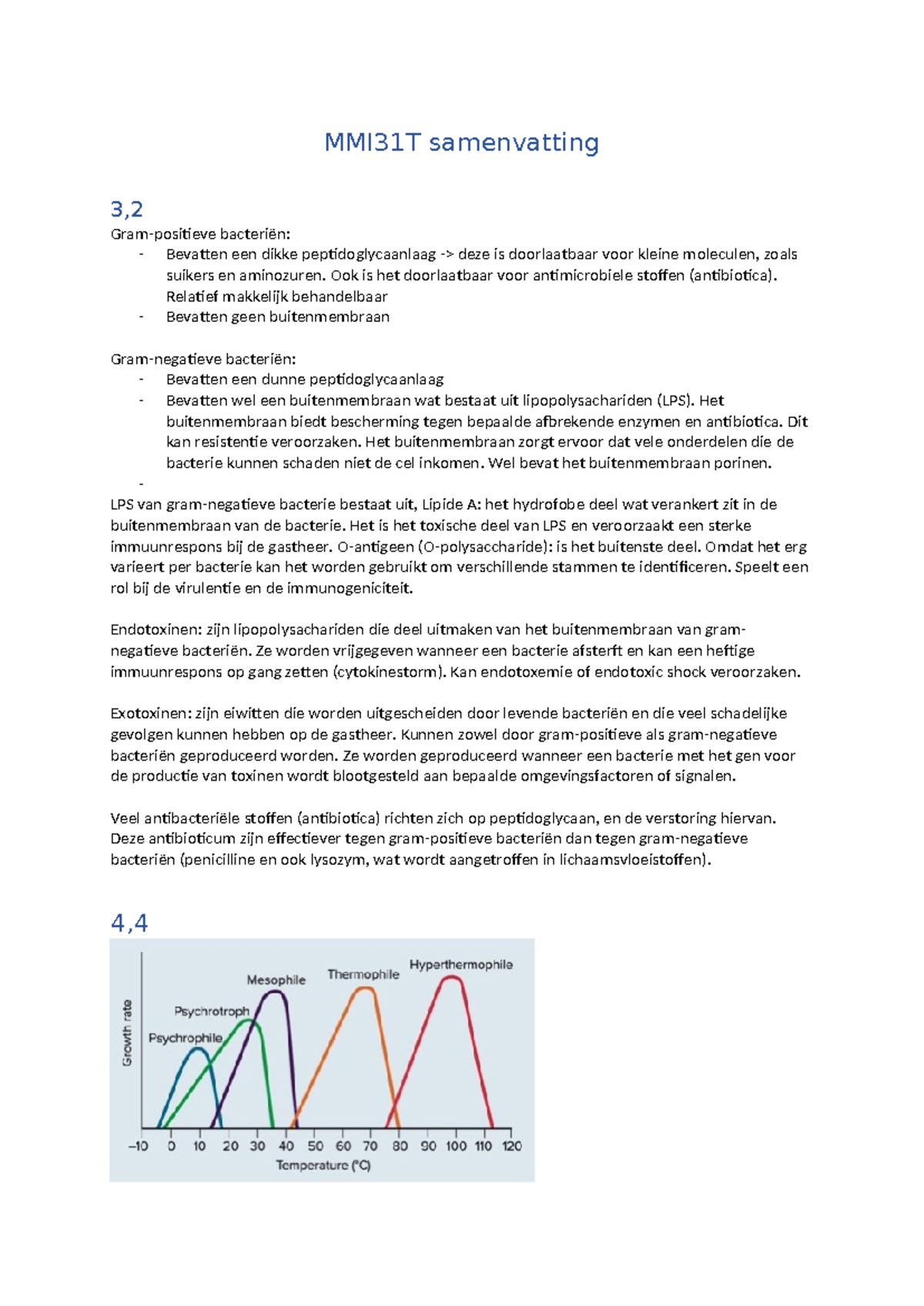 MMI31T Samenvatting van Gram-positieve en Gram-negatieve Bacteriën ...