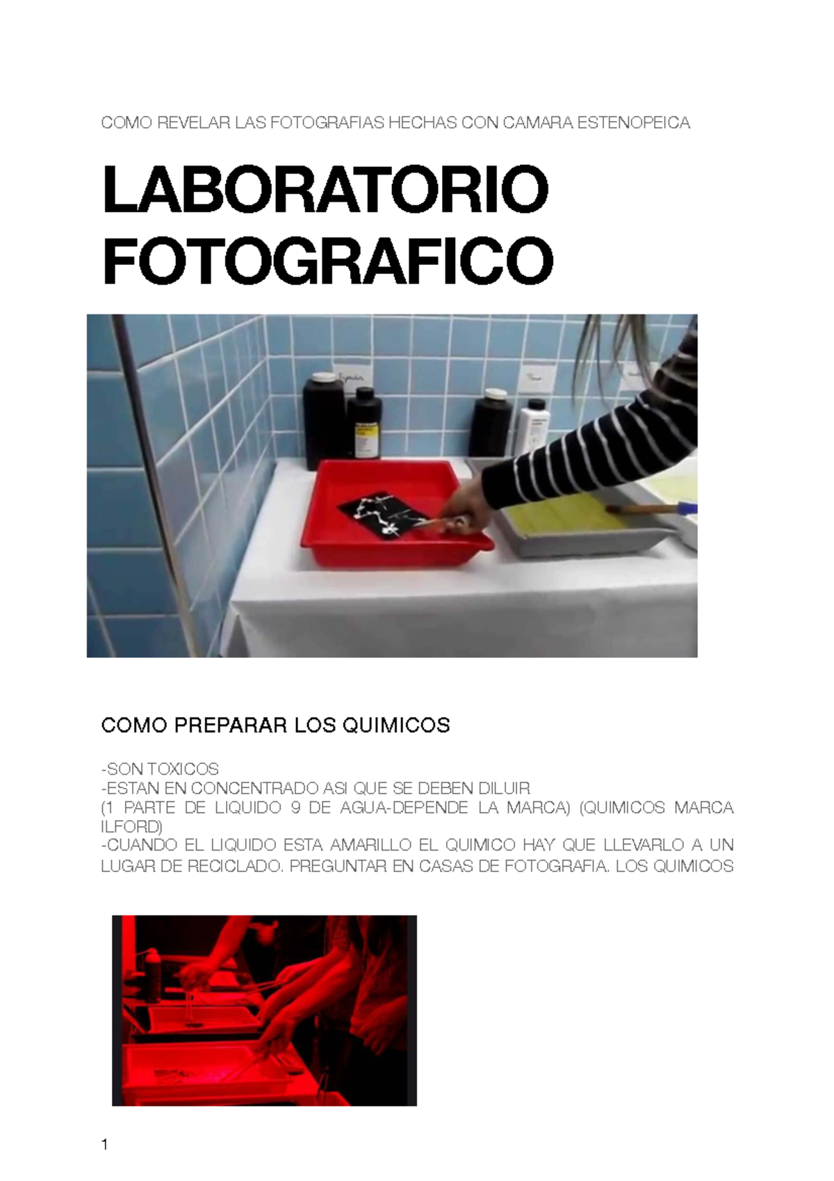 COMO REVELAR FOTOGRAFÍAS EN LABORATORIO FOTOGRÁFICO - TIPS Y TÉCNICAS ...