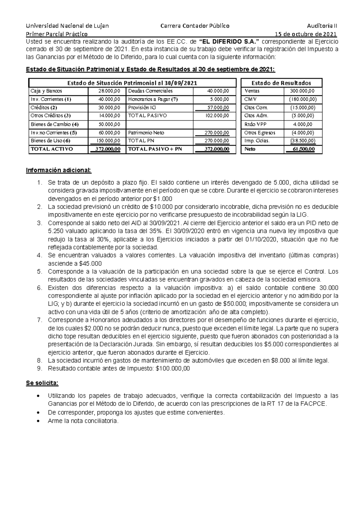 1. EL diferido - el bosque 000 - Universidad Nacional de Lujan Carrera ...