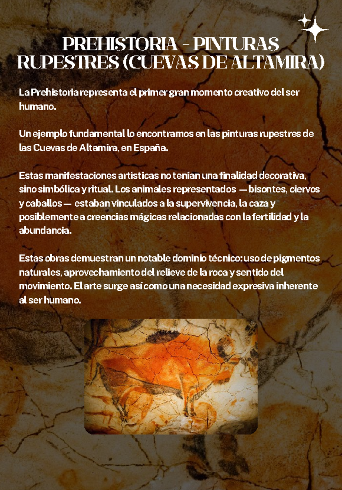 CUEVAS DE ALTAMIRA: Pinturas Rupestres y su Significado - Studocu
