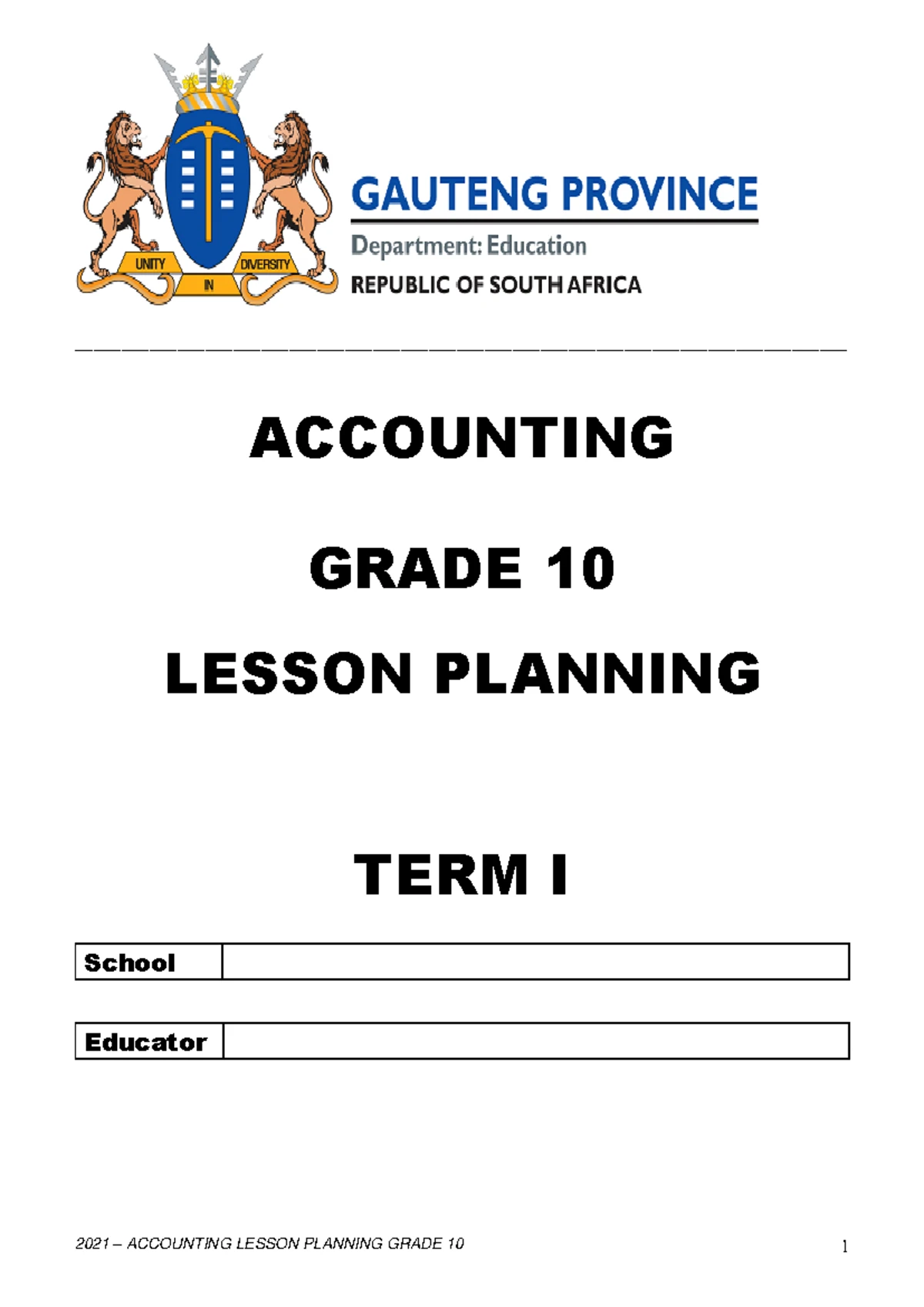 GR 12 Accounting Term 3 Case Study Answer Book - Studocu