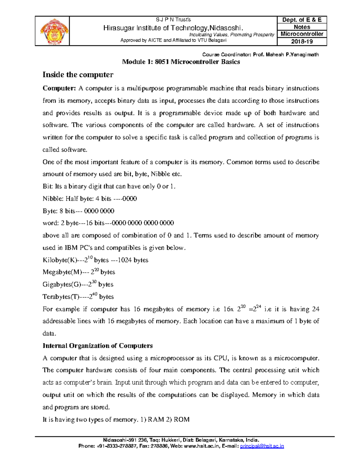 M1-1 - Maths notes - Hirasugar Institute of Technology,Nidasoshi ...
