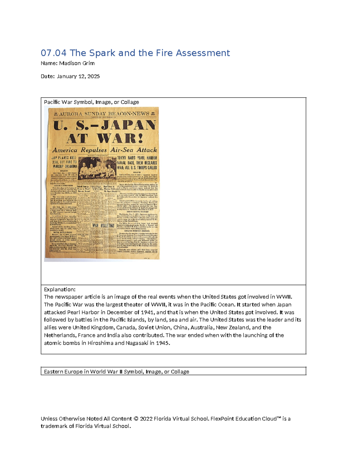 7.04 Spark the Fire - Word document with pictures and explanations of ...