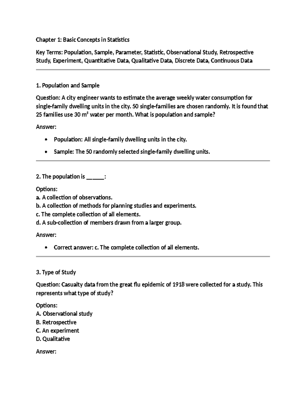 Mas291 Final Exam Review: Key Concepts in Statistics - Studocu