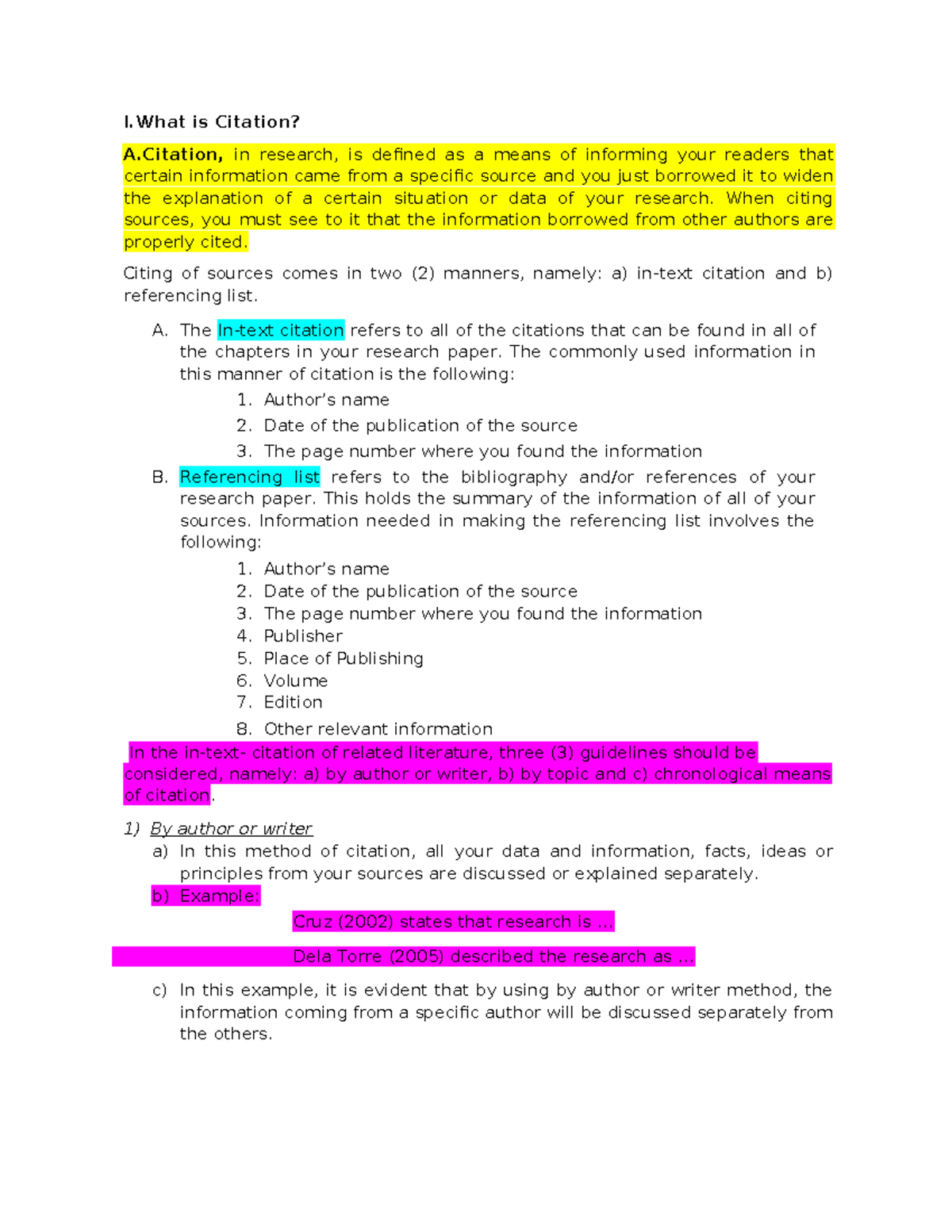 3i S-2nd Notes: Essential Citation Methods for Research Papers - Studocu