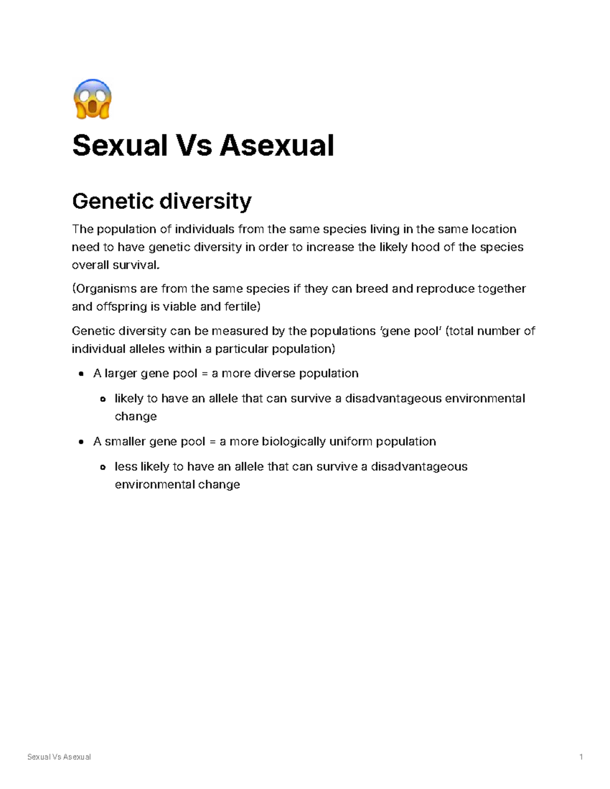 Sexual vs Asexual - 😱 Sexual Vs Asexual Genetic diversity The ...