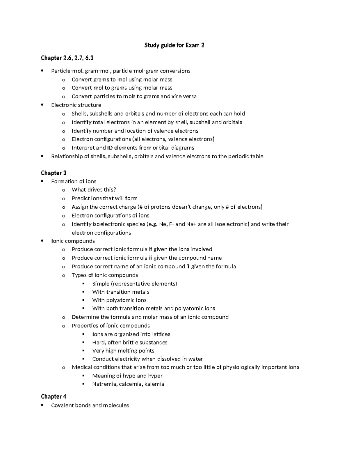 Exam 2 Study Guide: Chapters 2.6, 2.7, 3, and 4 Topics - Studocu