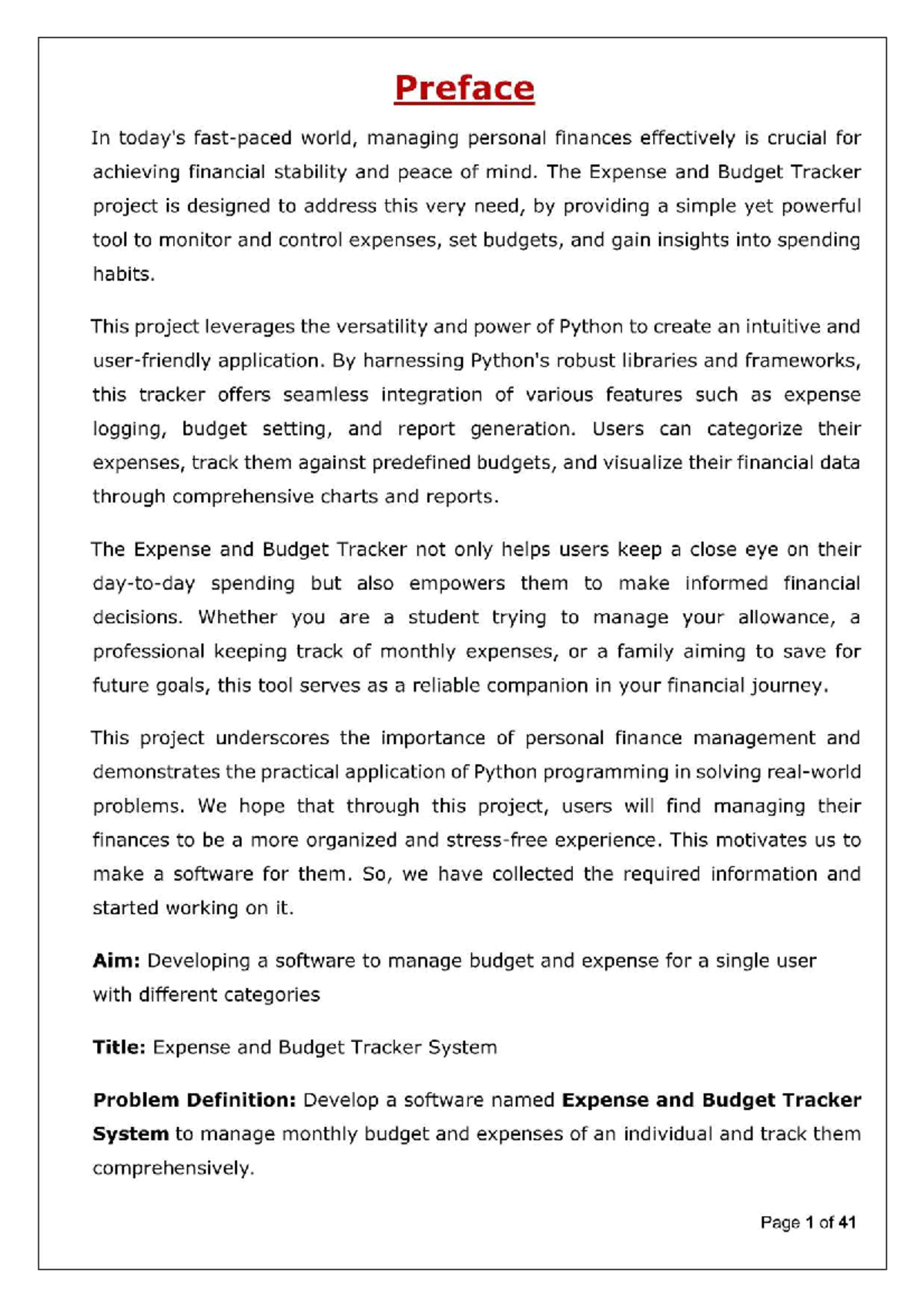 Expense and Budget Tracker System: A Python Application for Personal ...