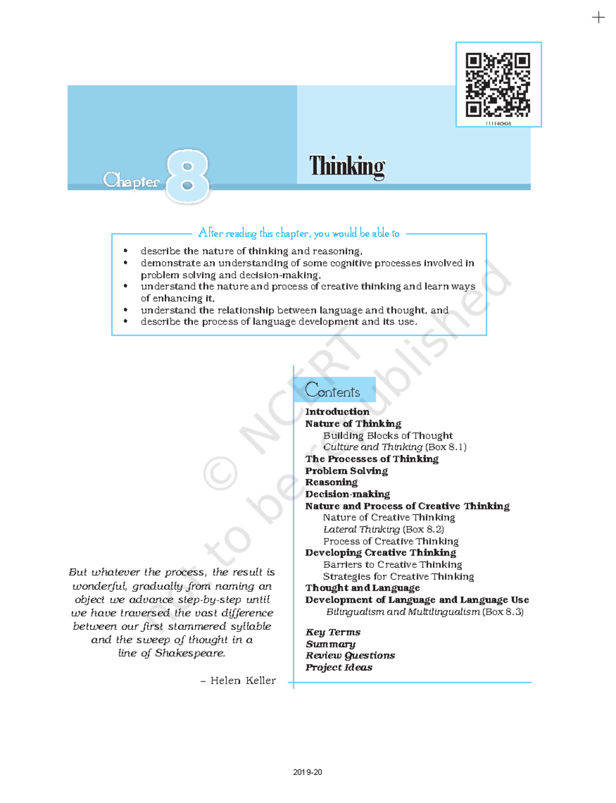 Kepy108 - Thinking – CBSE Notes for Class 11 Psychology Introduction ...