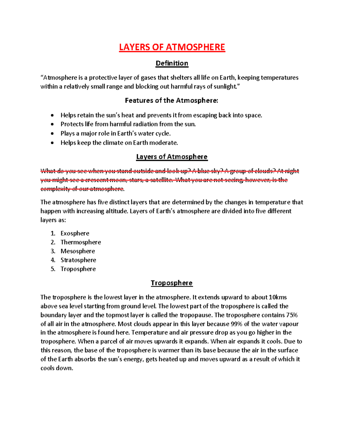 8 DONE Layers OF Atmosphere - LAYERS OF ATMOSPHERE Definition ...
