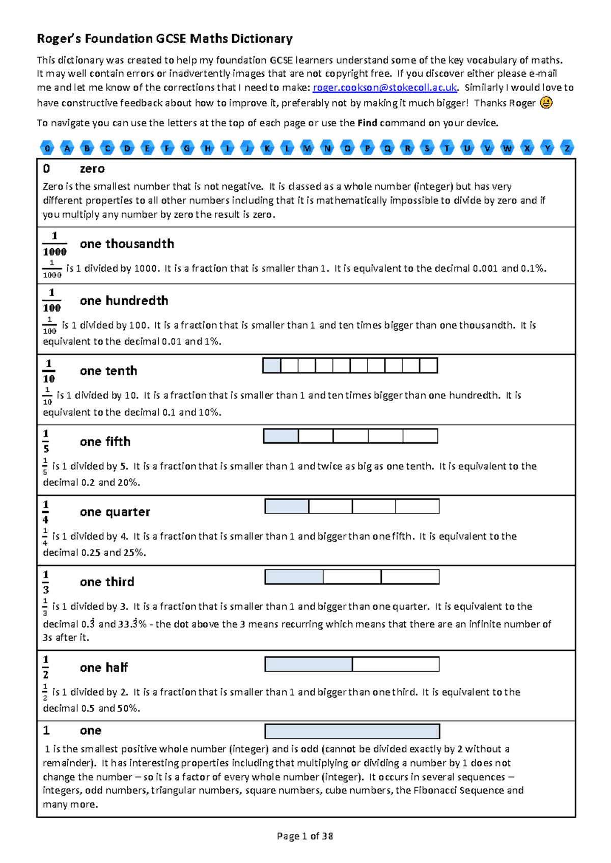 Roger’s Visual Maths Dictionary - Roger’s Foundation GCSE Maths ...