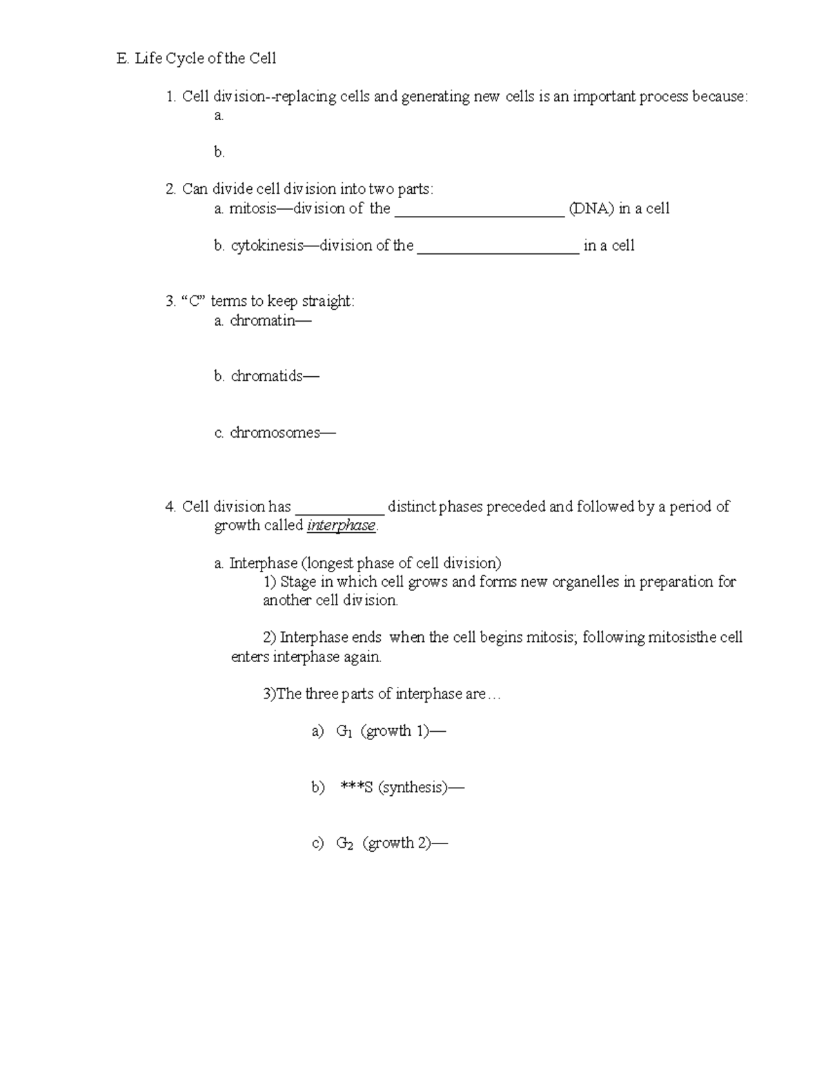 2751 Life Cycle of the Cell - Exam 2 Notes (2020) - Studocu