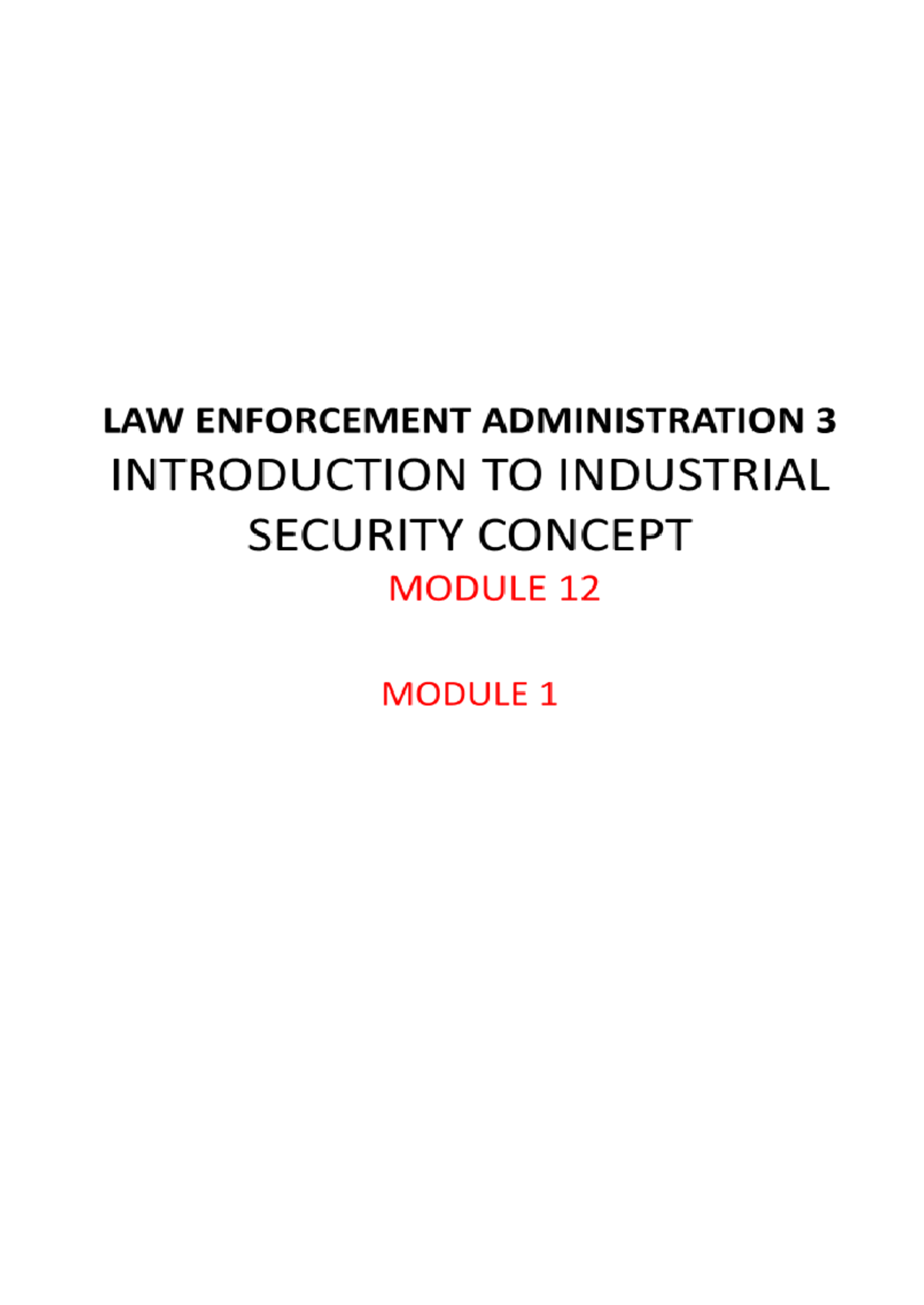 Module 12 Overview: Security Theories & Safety Inspection Techniques ...