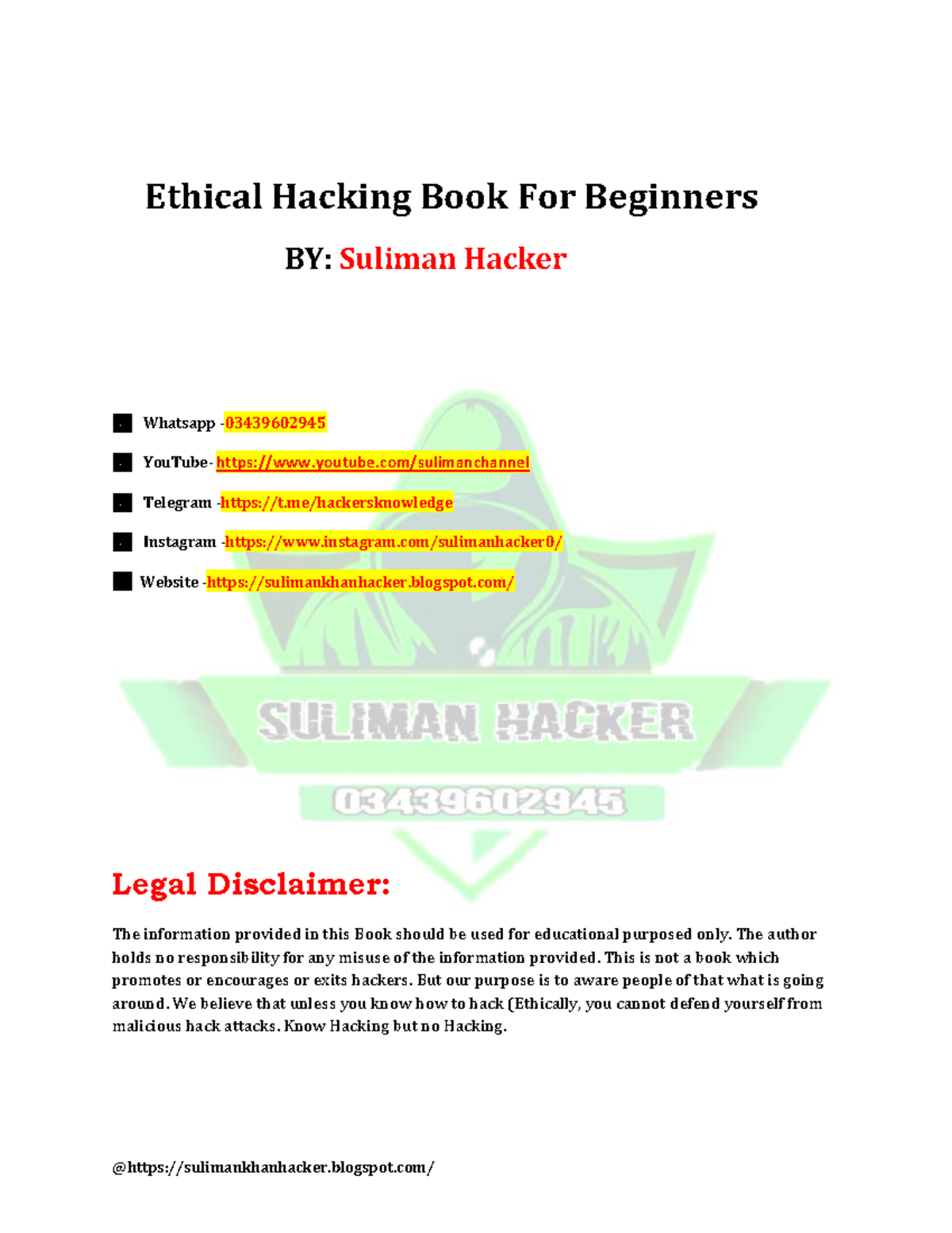 Ethical Hacking Essentials: A Beginner's Guide by Suliman Hacker - Studocu
