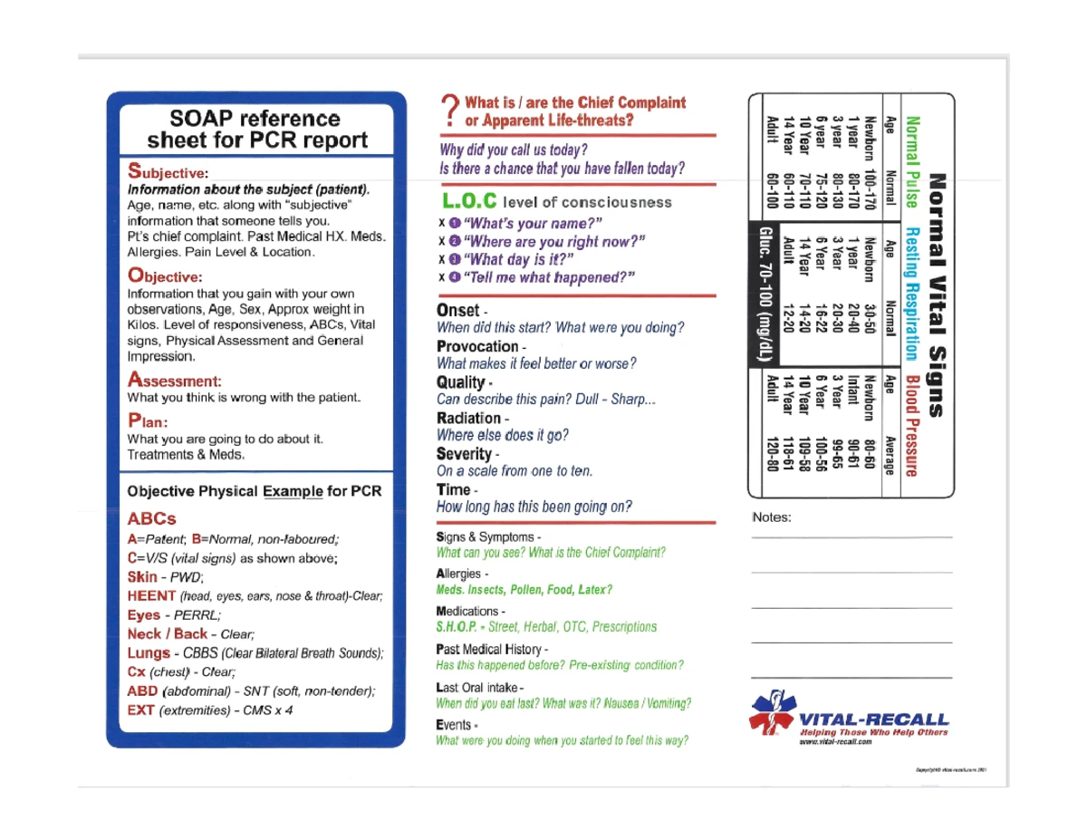 NREMT EMT Patient Assessment Guide: Scene & Vital Signs Techniques ...