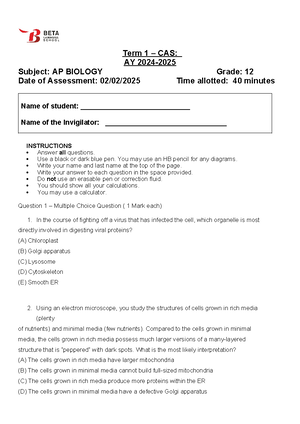 DNA Replication Worksheet (1) 2 - BIL 141 A - Studocu