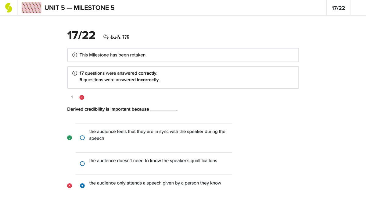 AU UNIT 5 MILESTONE 5 - Building Credibility in Public Speaking - Studocu