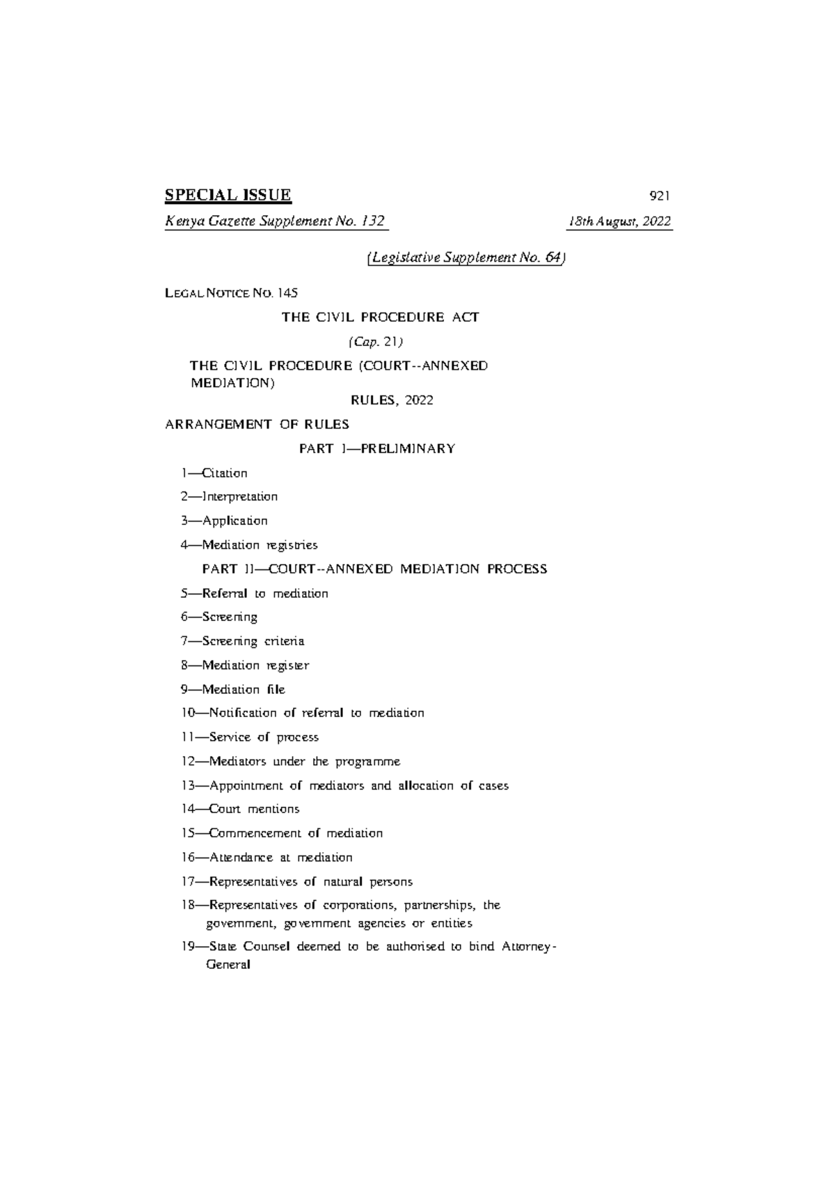 Civil Procedure 145: Court-Annexed Mediation Rules 2022 Overview - Studocu