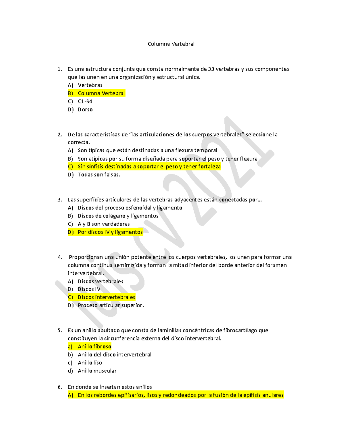 Estudio sobre la Columna Vertebral: Anatomía y Funciones - Studocu