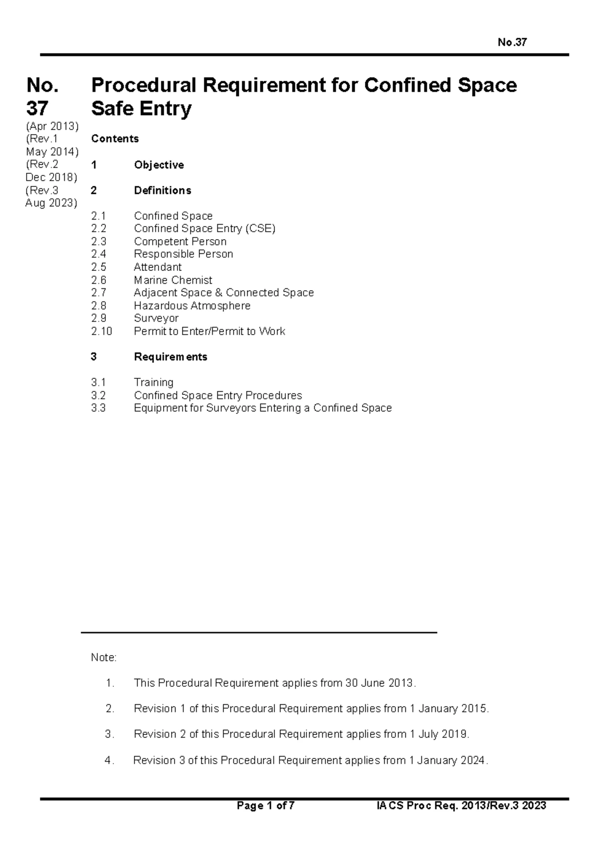 IACS Rec. 2021 No.47: Shipbuilding & Repair Quality Standards (Rev.10 ...