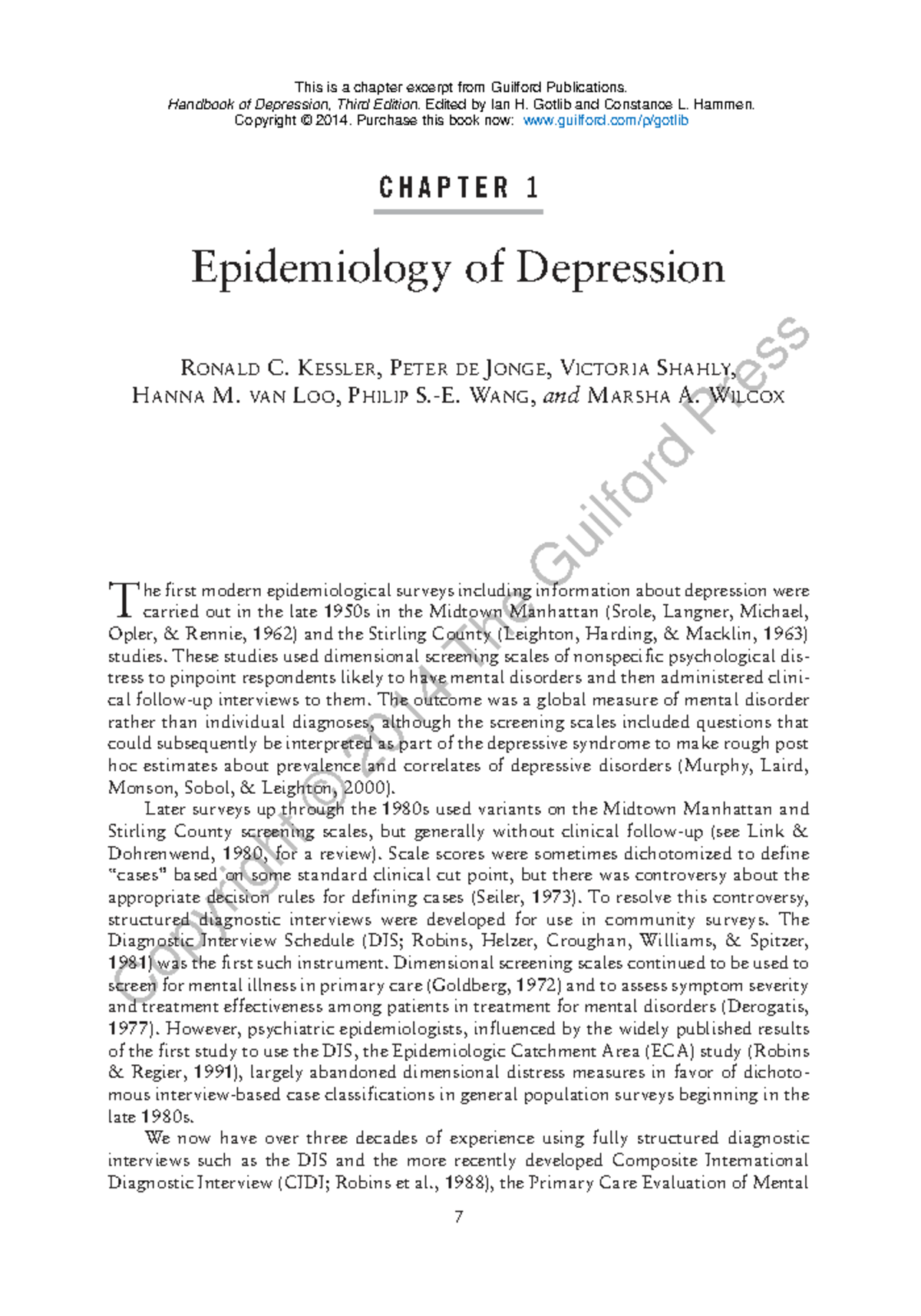 Epidemiology of Major Depressive Disorder: A Comprehensive Overview ...