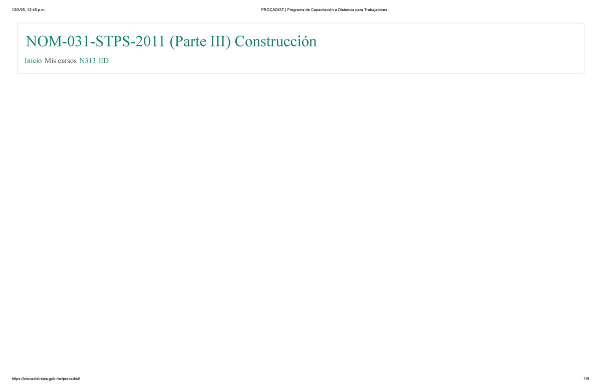N313 ED Procadist NOM 31 Parte III: Diagnóstico y Evaluación de ...