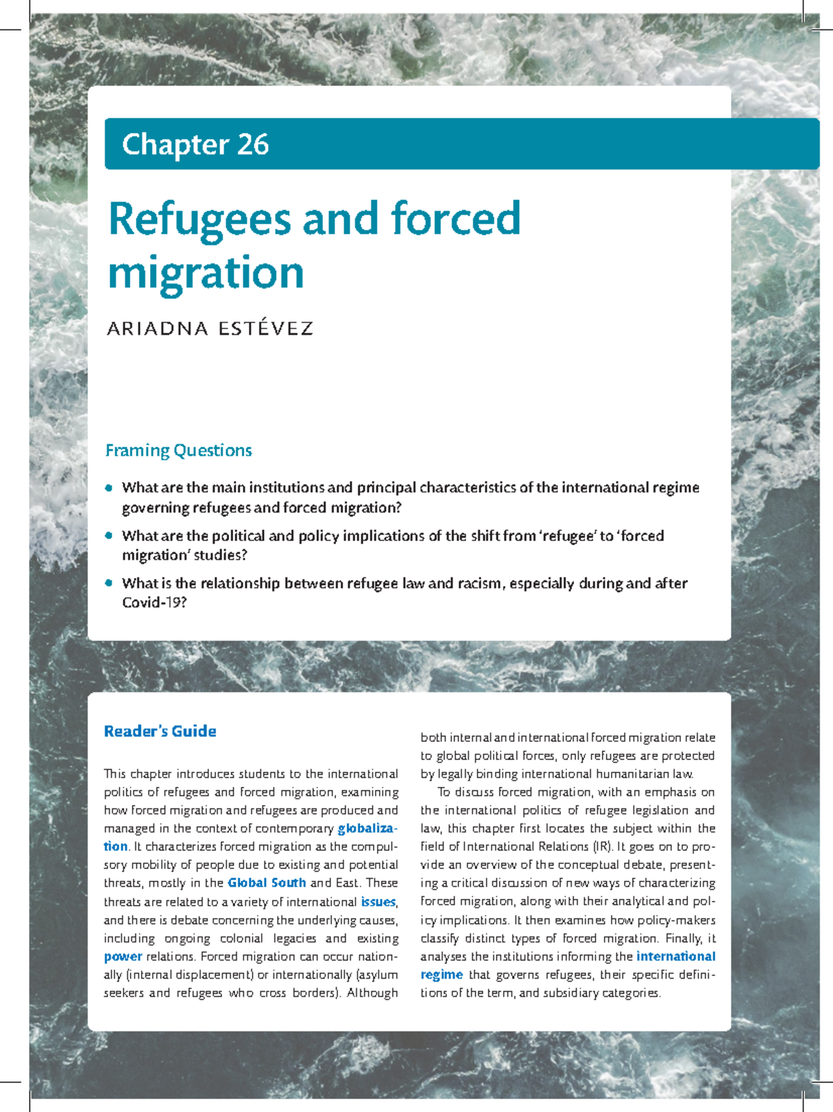 Chapter 26 - notes - Framing Questions What are the main institutions ...