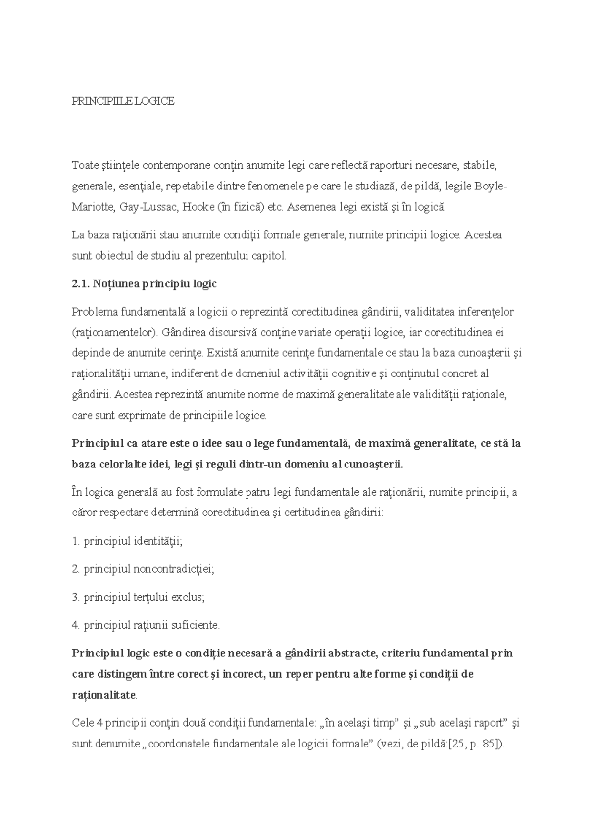 Principiile Logice - Notiuni Fundamentale si Aplicatii Practice - Studocu
