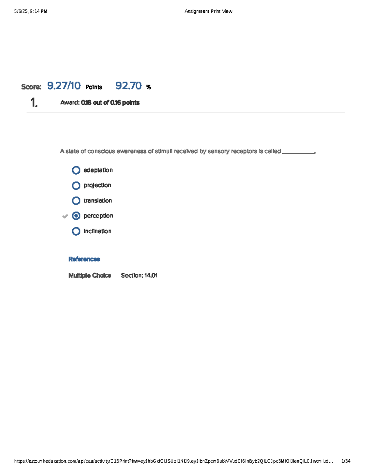 ANAT 101 Final Exam Review Questions and Answers - 1. Award: 0 out of 0 points Score: 9/10 ...