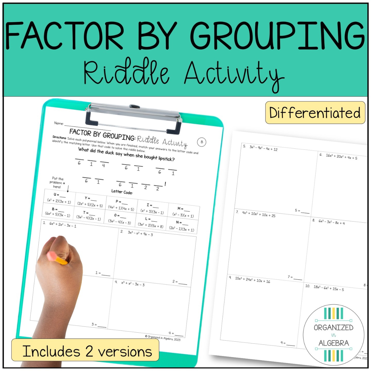 Document - the answers done - FACTOR GROUPING Riddle Activity ...