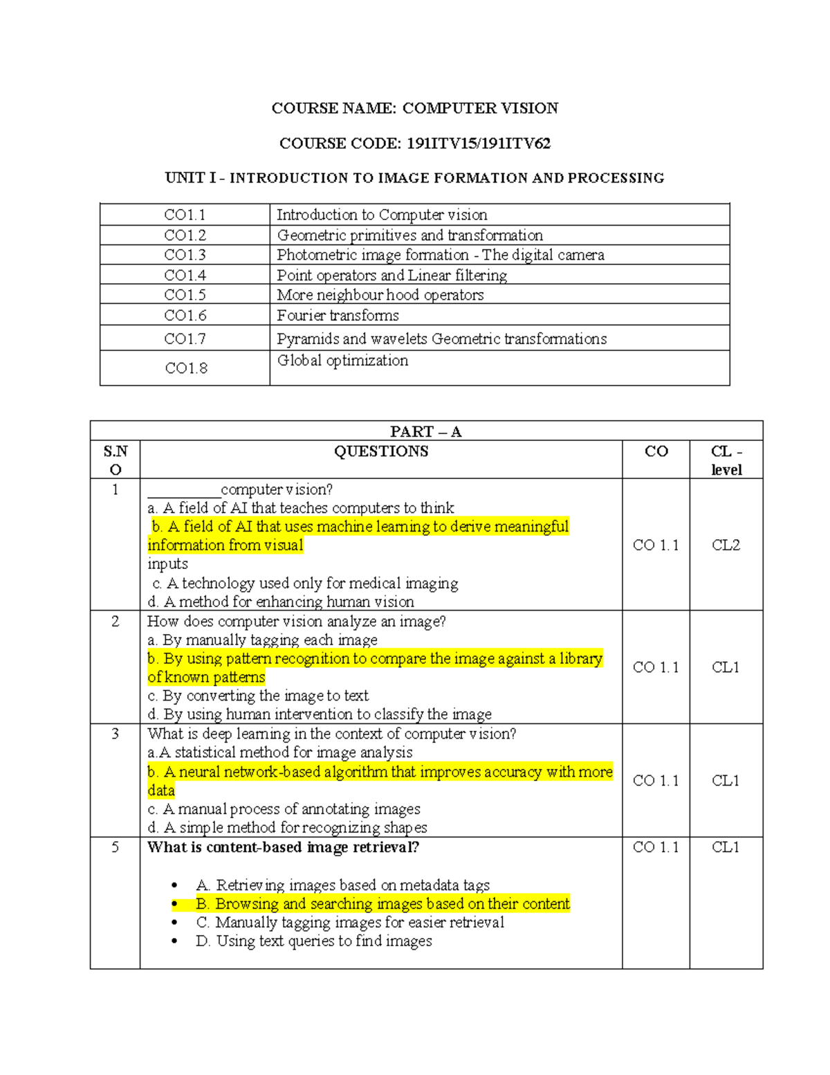 Computer Vision QB - Comprehensive Question Bank for 191ITV15/191ITV ...