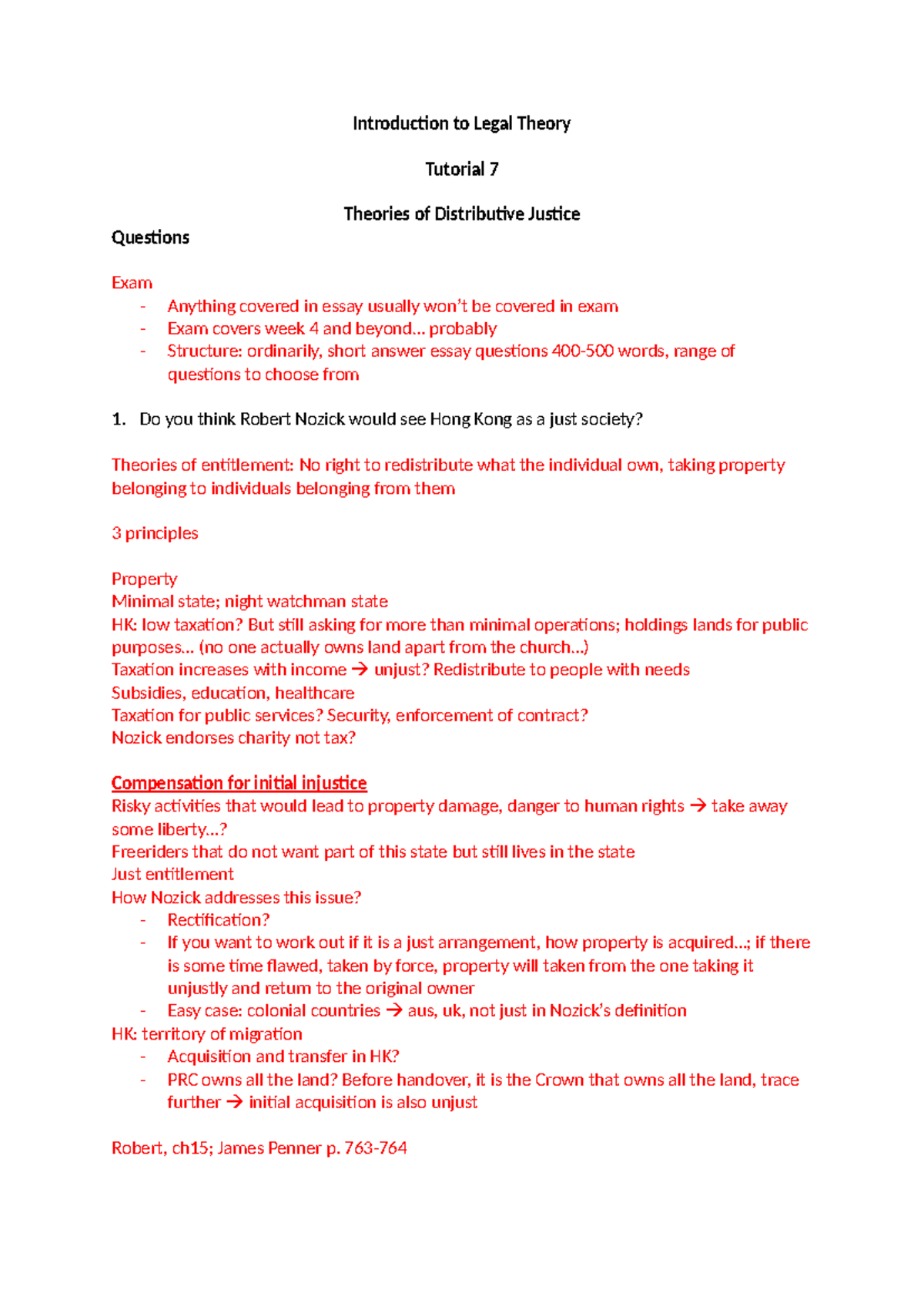 2024 Legal Theory Tutorial 7: Distributive Justice Exam Questions - Studocu