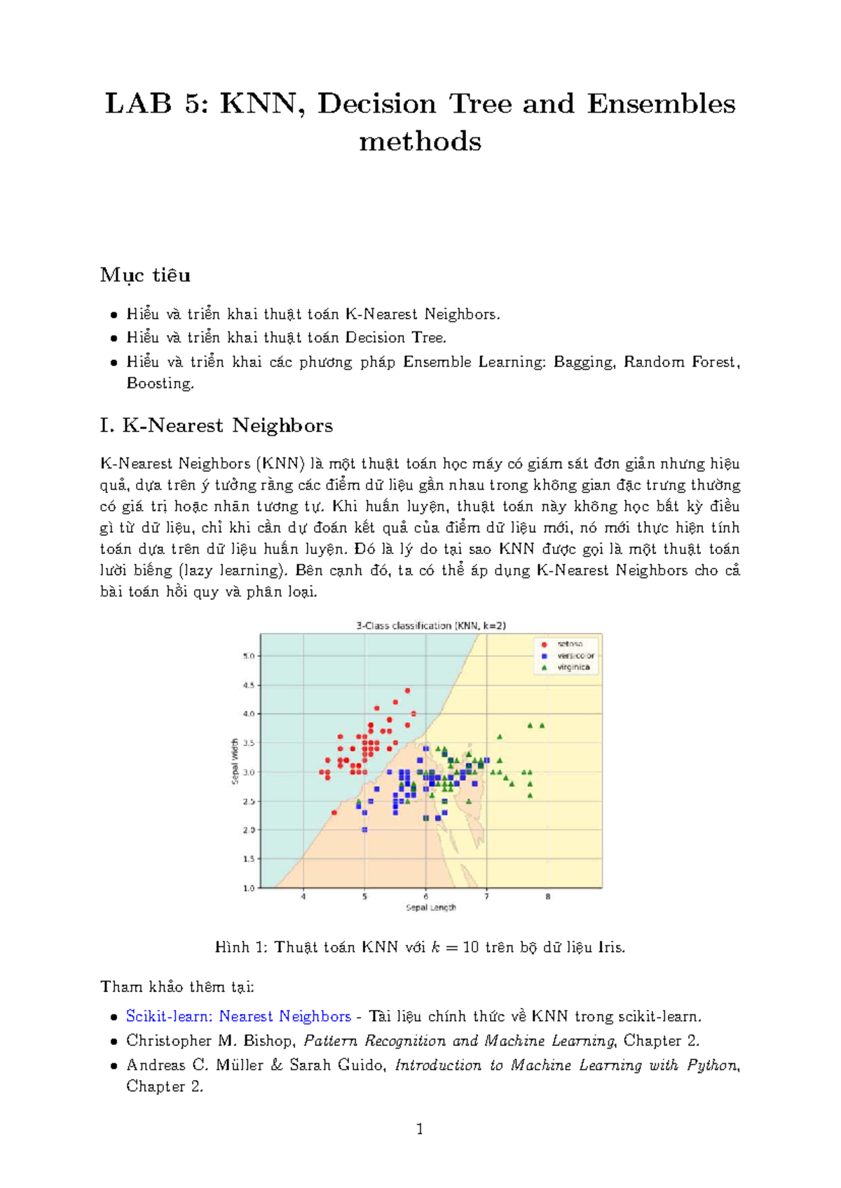 LAB 5: KNN, Decision Tree & Ensemble Methods (MATH 30-1) - Studocu
