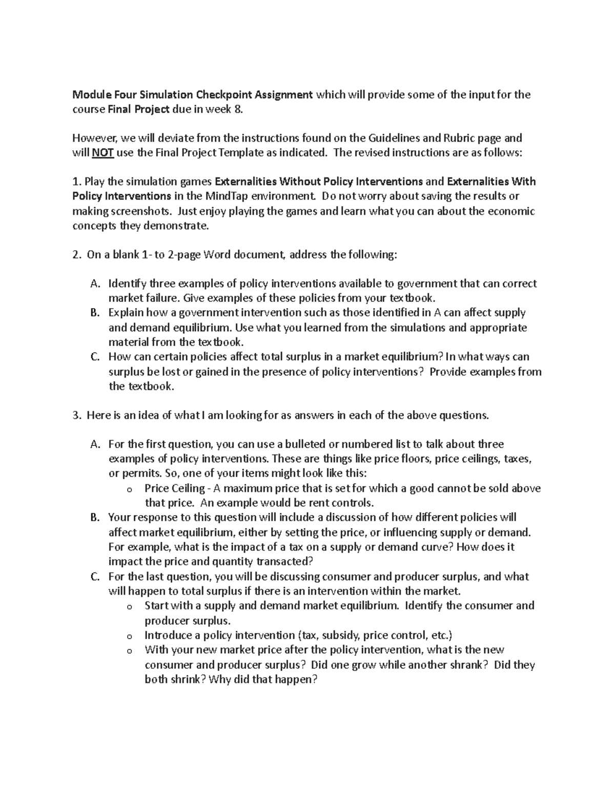 Module Four Simulation Checkpoint Assignment - However, we will deviate from the instructions ...