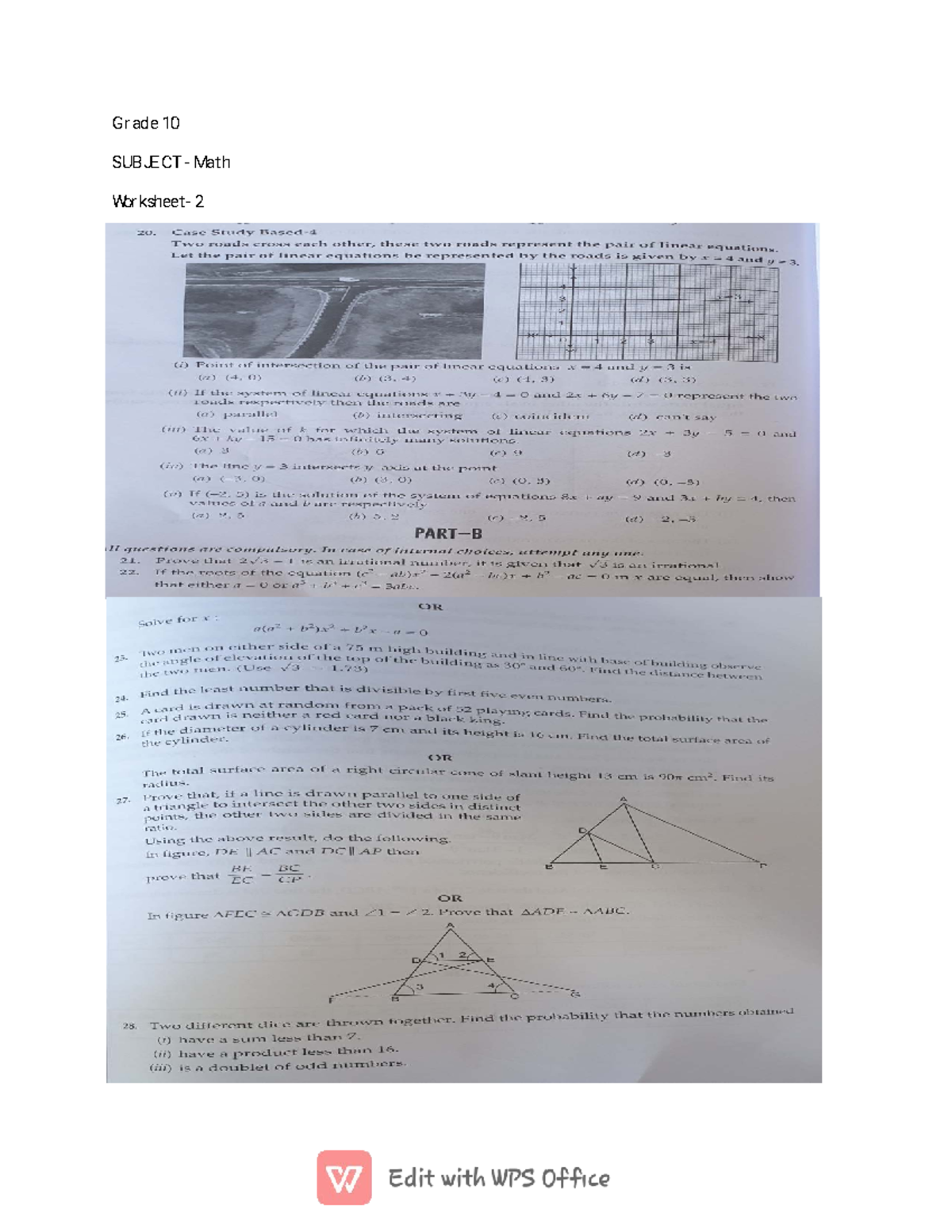 Grade 10 Math Case Study: Analyzing Linear Equations - Studocu