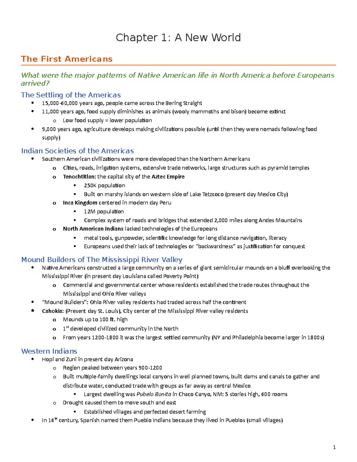 Chapter 1 - Summary Give Me Liberty!: an American History - Chapter 1 ...