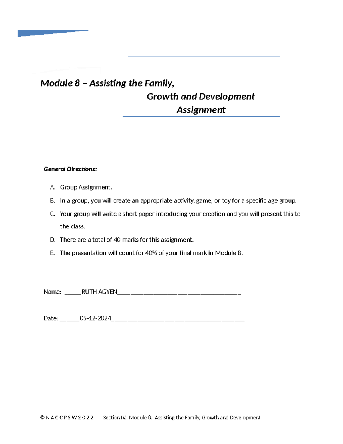 Module 8 Assignment: Creating an Engaging Game for Kids 5-8 - Studocu