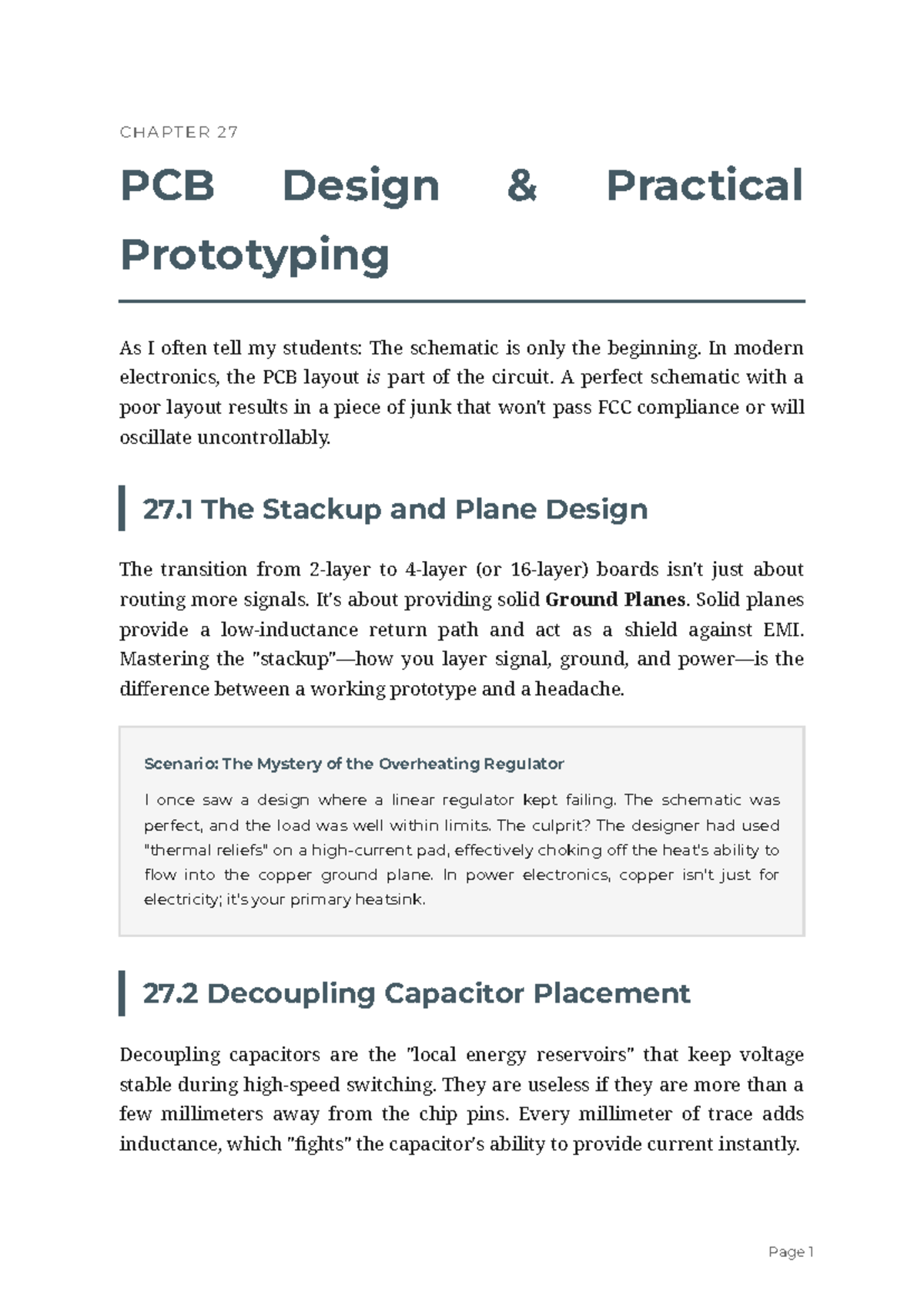 C H A P T E R 2 7 PCB Design: Practical Prototyping Insights - Studocu