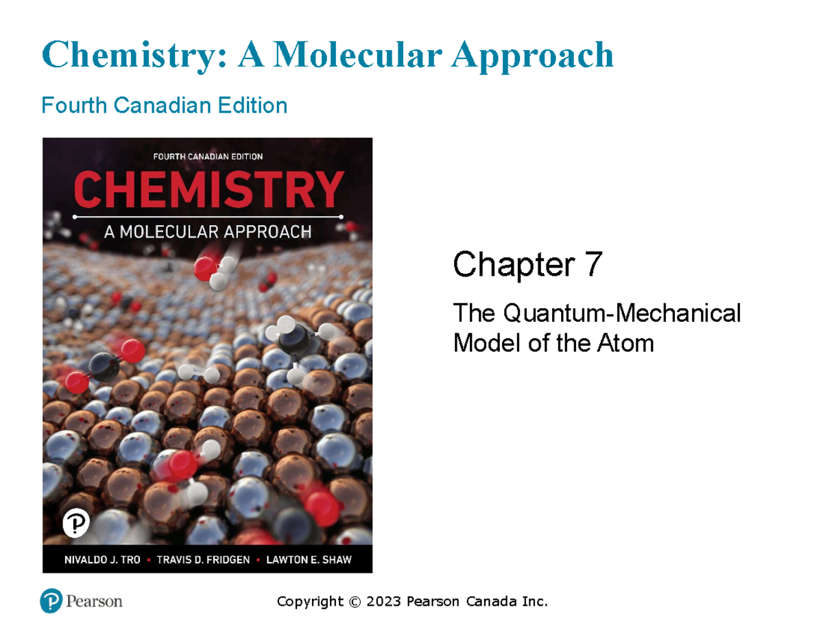 Chemistry 1100 F25: Chapter 7 - The Model of the Atom Overview - Studocu