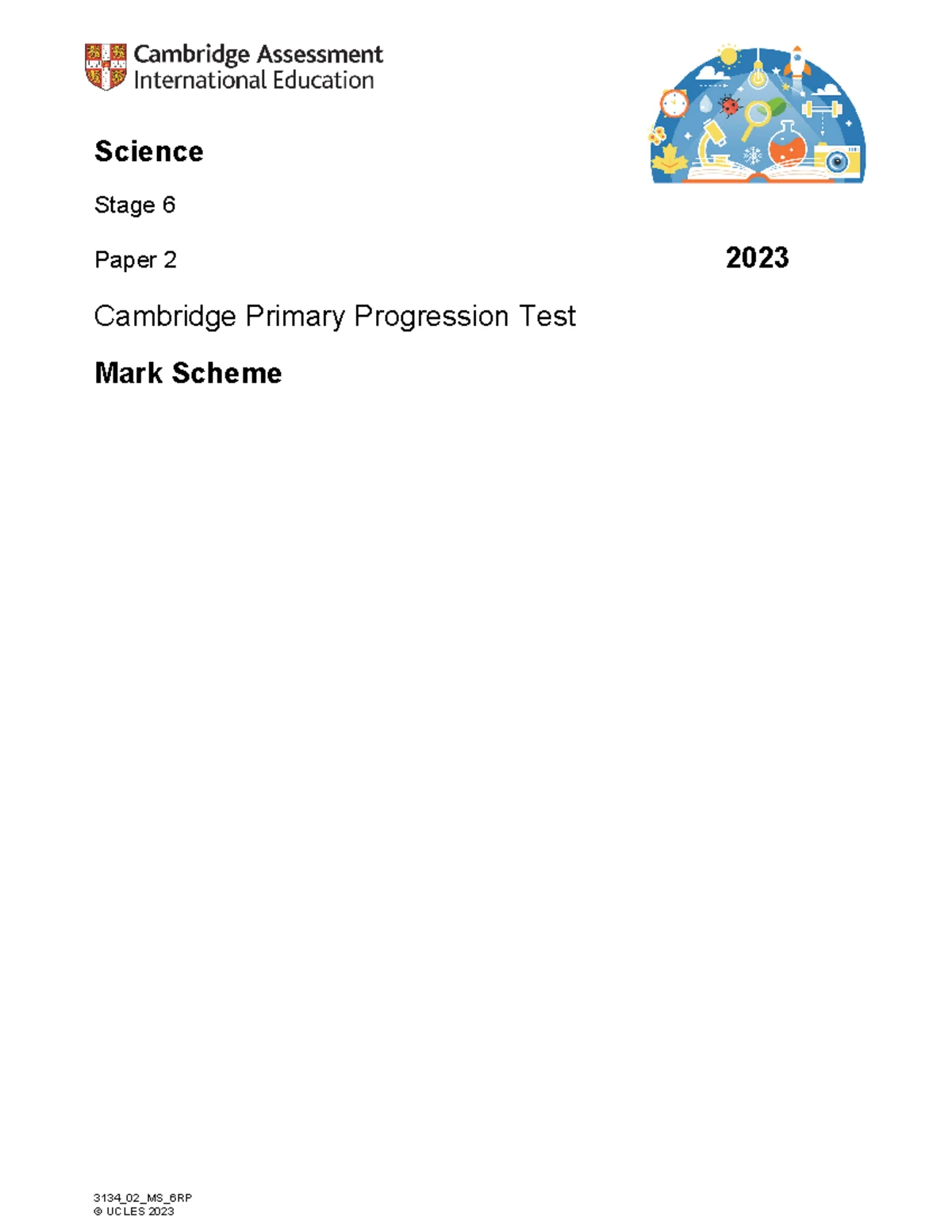 Science Stage 6 Sample Paper 2 tcm142-595413 - Science_S6_02/8RP© UCLES ...
