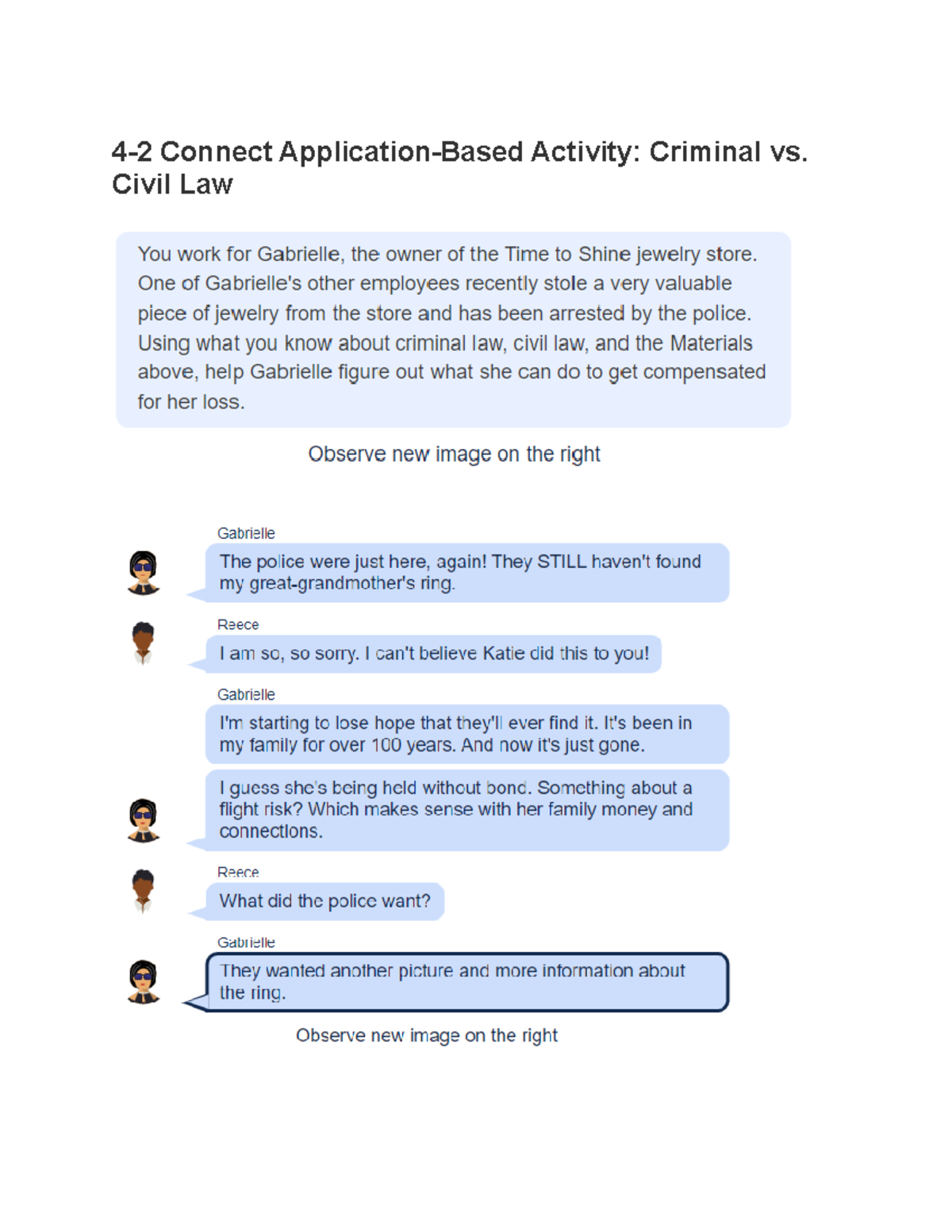 4-2 Connect Application-Based Activity - Criminal vs. Civil Law ...