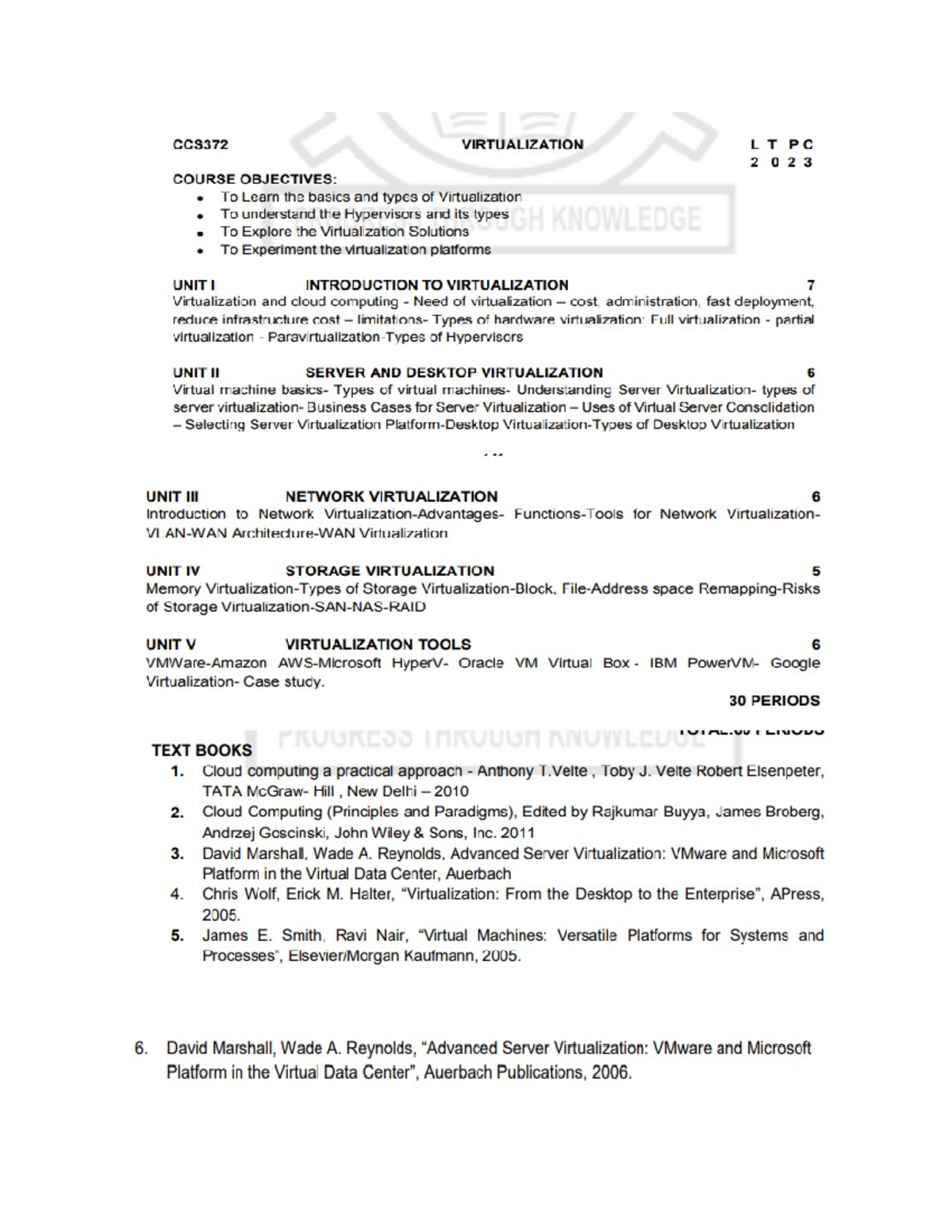 EISI CCS372 Virtualization Syllabus - LTPC 2023 Overview - Studocu