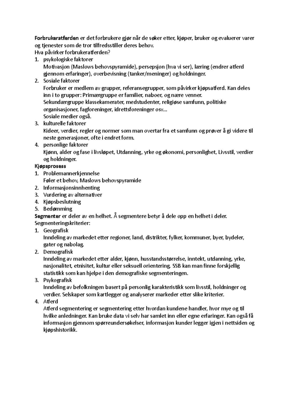 Markedsføring og ledelse: Muntlig eksamen i markedsføring 1 NDLA - Studocu