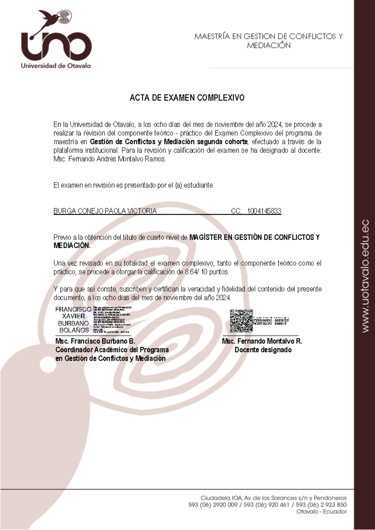 ACTA Burga Conejo-signed - MAESTRÍA EN GESTION DE CONFLICTOS Y ...
