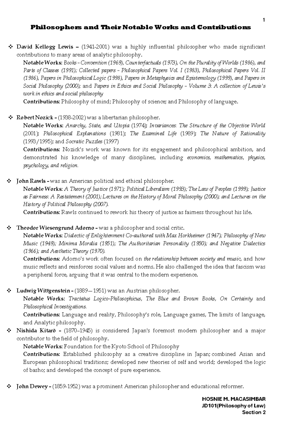 Philo-Final-Hosnie - Digested Case with Philosophers in Philisophy of ...