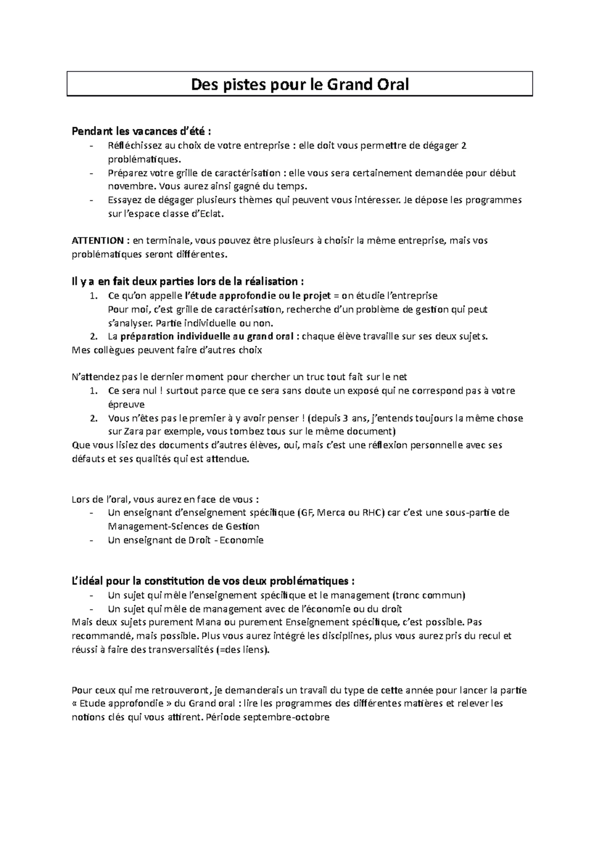 Grand oral sujet 2 - GRAND ORAL Sujet 2 : Comment les équations ...