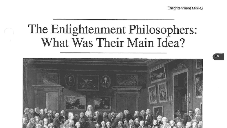 Enlightenment DBQ: Key Ideas of Philosophers (EV Reading) - Studocu