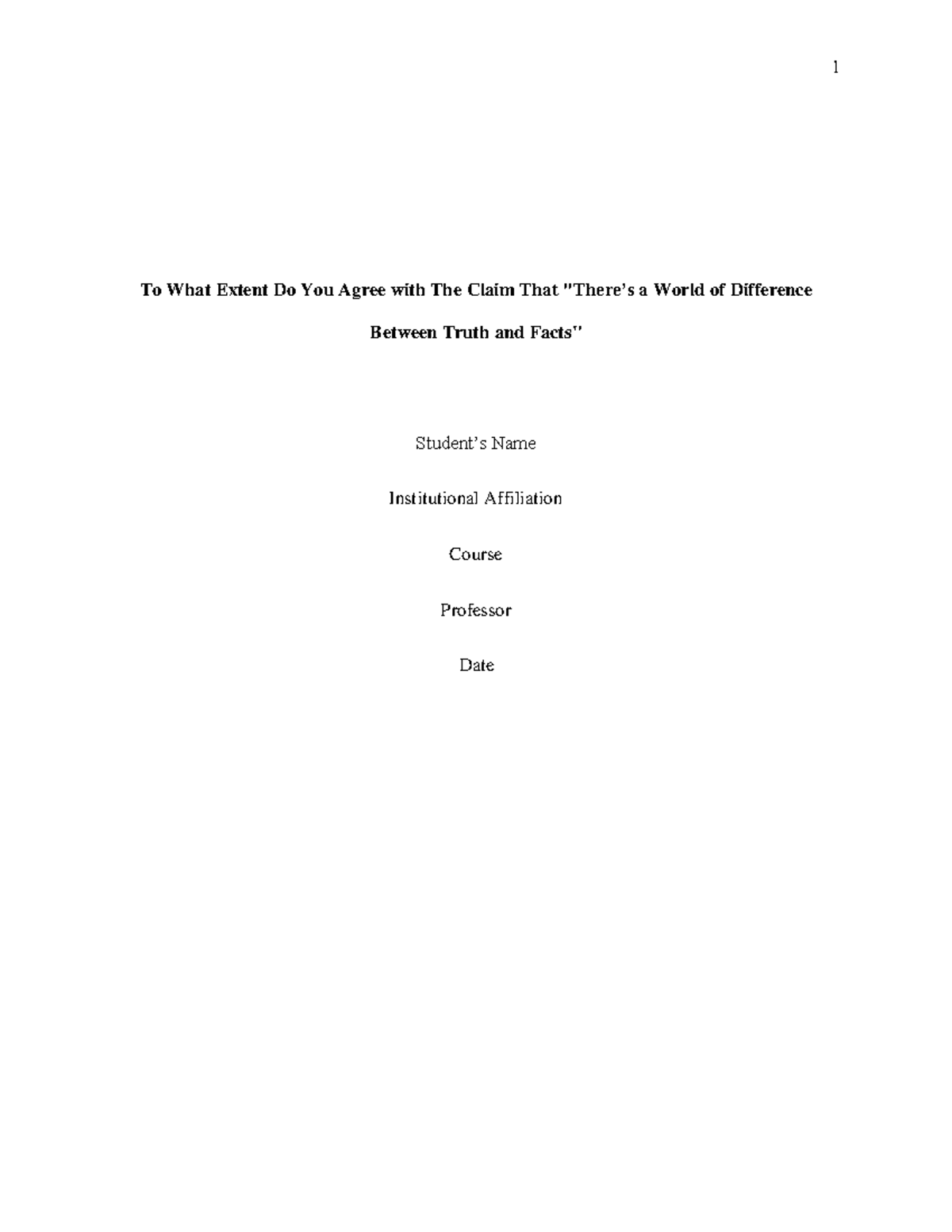 Tok-Essay-Example - To What Extent Do You Agree with The Claim That ...